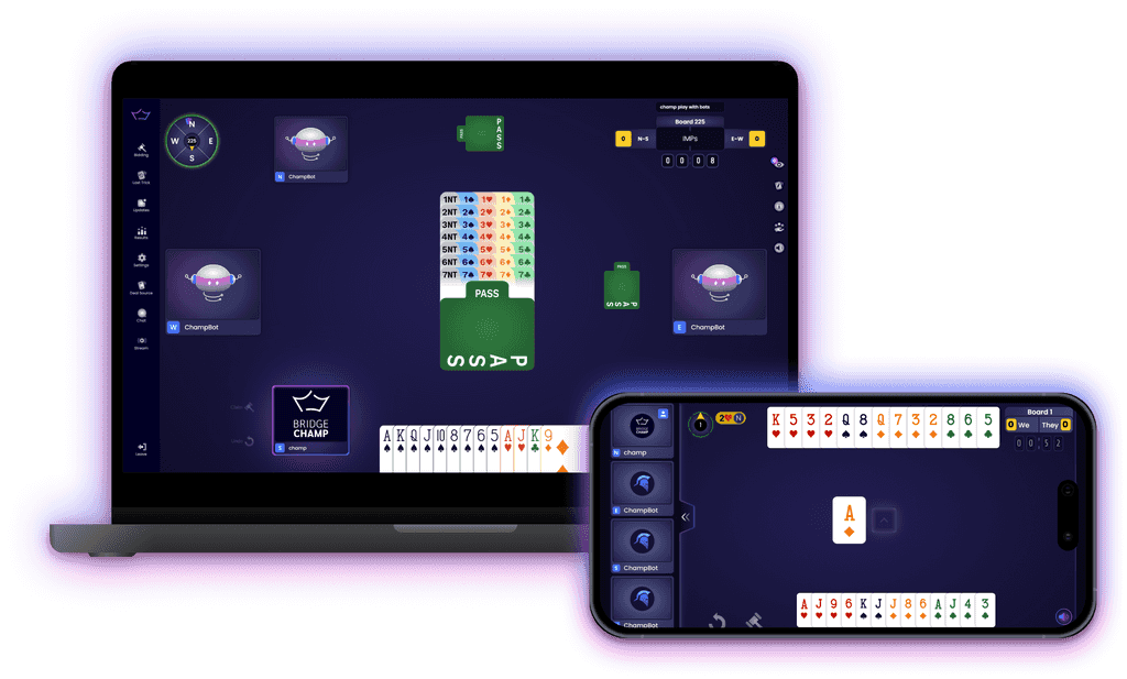 Spela bridge online när som helst, var som helst med Bridge Champ!